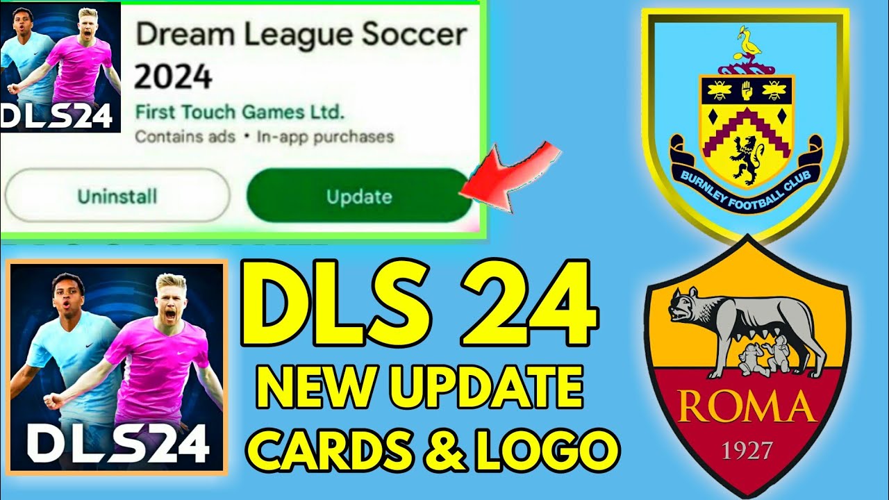 DLS 24 NEW UPDATE!! Dream League Soccer 2024 Clubs Logo New Look - YouTube