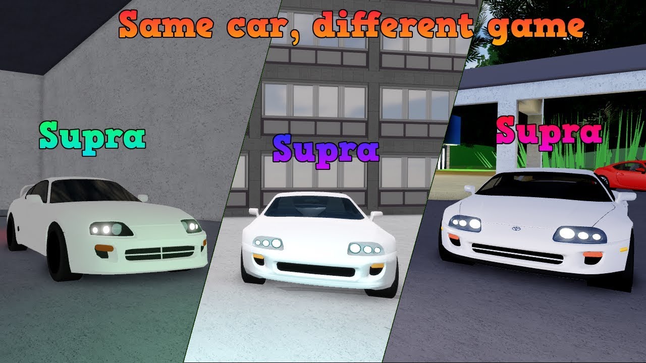 Driving a Toyota Supra in 3 Different ROBLOX Racing games - YouTube