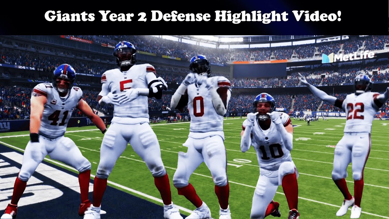 Year 2 Highlight Video all Defense big plays! | Madden 25 Giants | Plus ...