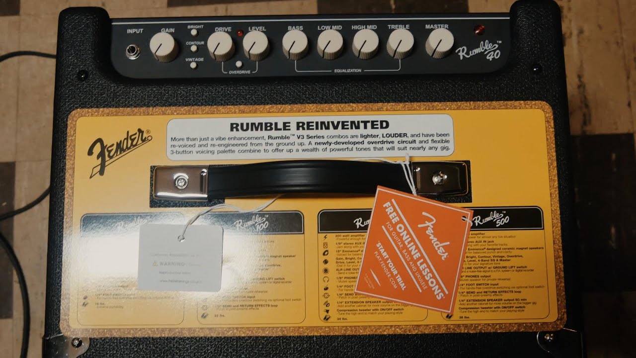 Bionic Bass Player Episode #11 Fender Rumble 40 unboxing & Review ...