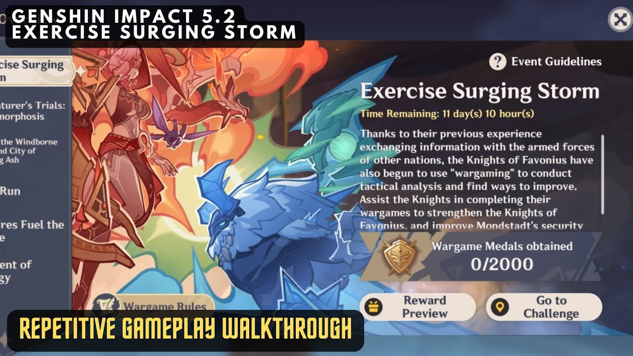 FULL WALKTHROUGH GAMEPLAY - Exercise Surging Storm | Genshin Impact 5.2 ...