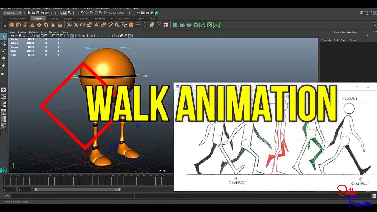 Walk Cycle Animation Part - 1 | Maya 2016 - YouTube