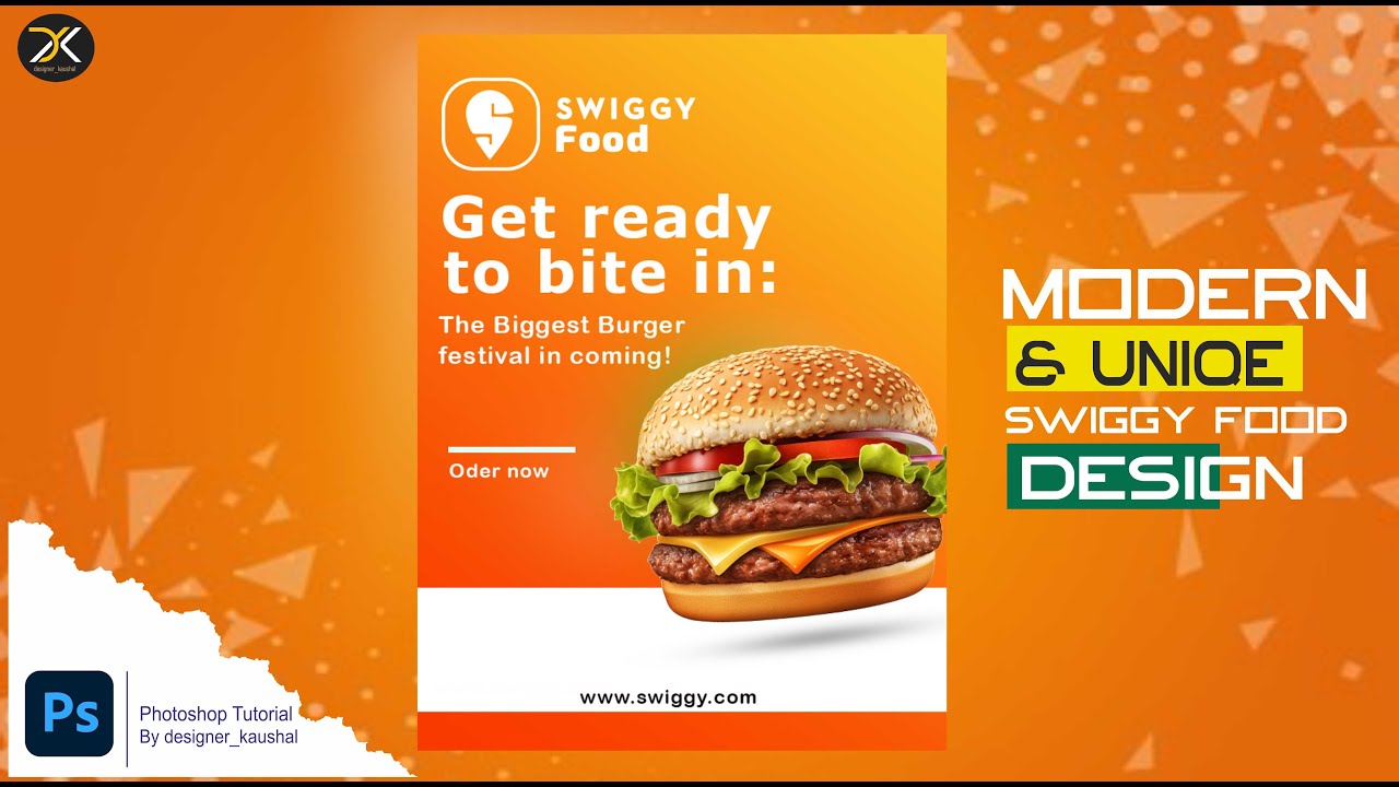 Design Swiggy Food Poster in Photoshop | Photoshop Tutorial @designer ...