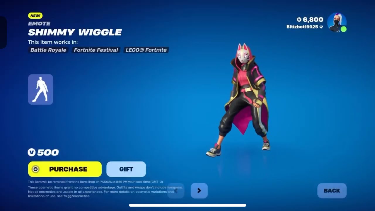 Fortnite Item Shop|New Shimmy Wiggle Emote!!! - YouTube