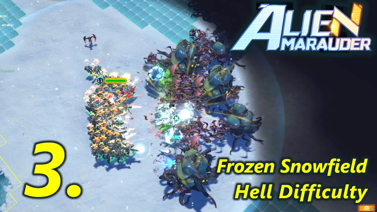 Frozen Snowfield Part 3/5 - Hell Difficulty - Let's Play Alien Marauder ...