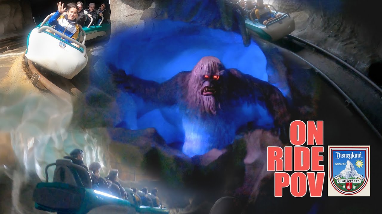 Matterhorn Bobsleds at Disneyland Awesome Dueling On Ride POV [4K ...