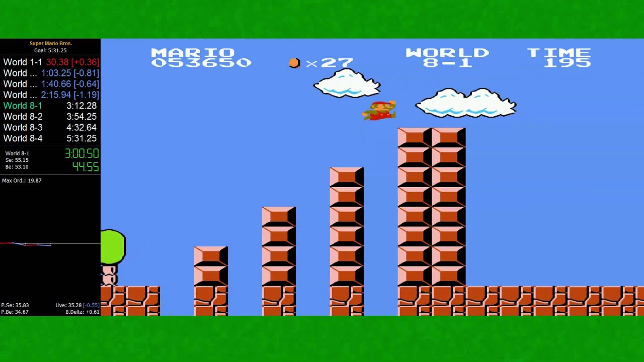 Super Mario Bros. Speed run in 5:27 - YouTube