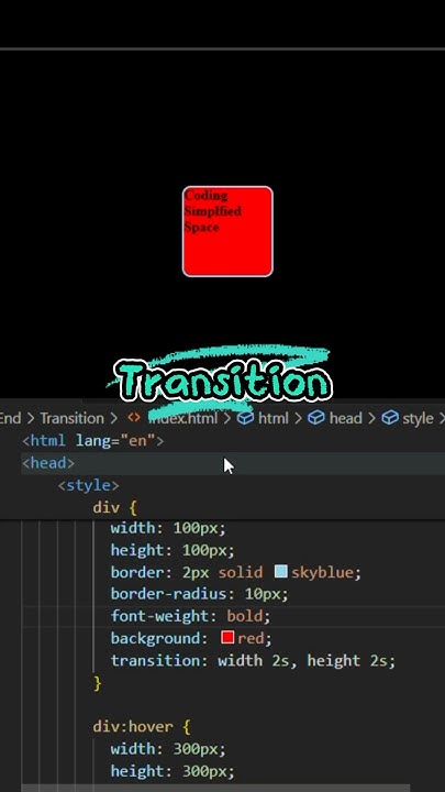 17100 Frontend Concepts Transition Css Html Tutorial Coding Codingsimplifiedspace