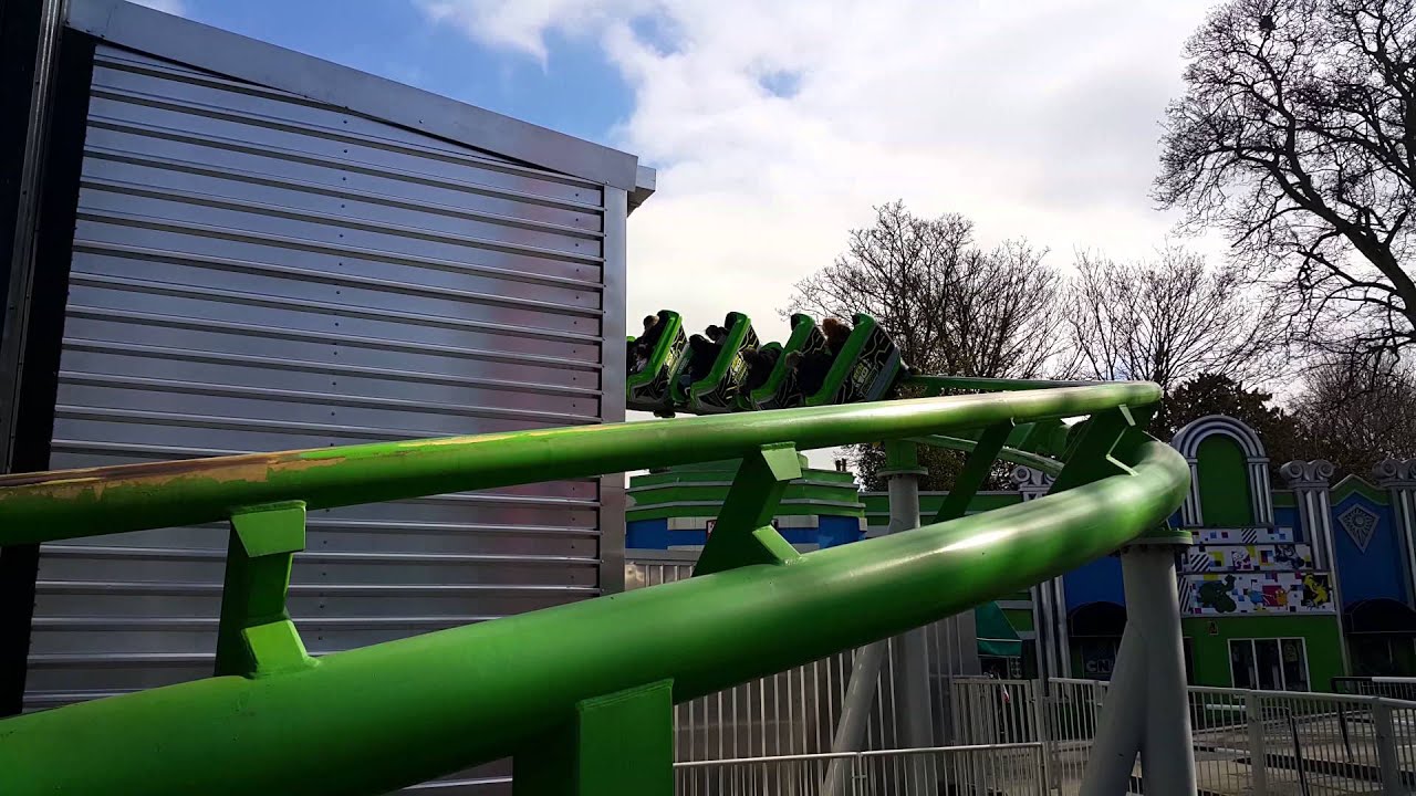 Drayton Manor - Ben 10 Roller Coaster Reverse - YouTube