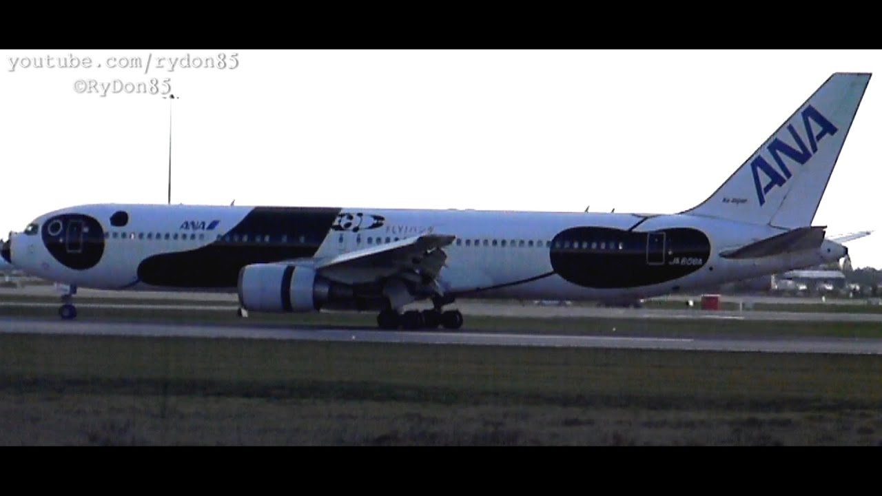 ANA Panda 767 Jet [JA606A] + Air Canada 787 Dreamliners [C-GHPQ/GHPU ...