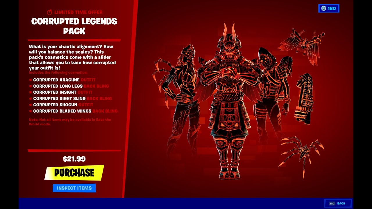 fortnite Corrupted Legends Pack Review - YouTube
