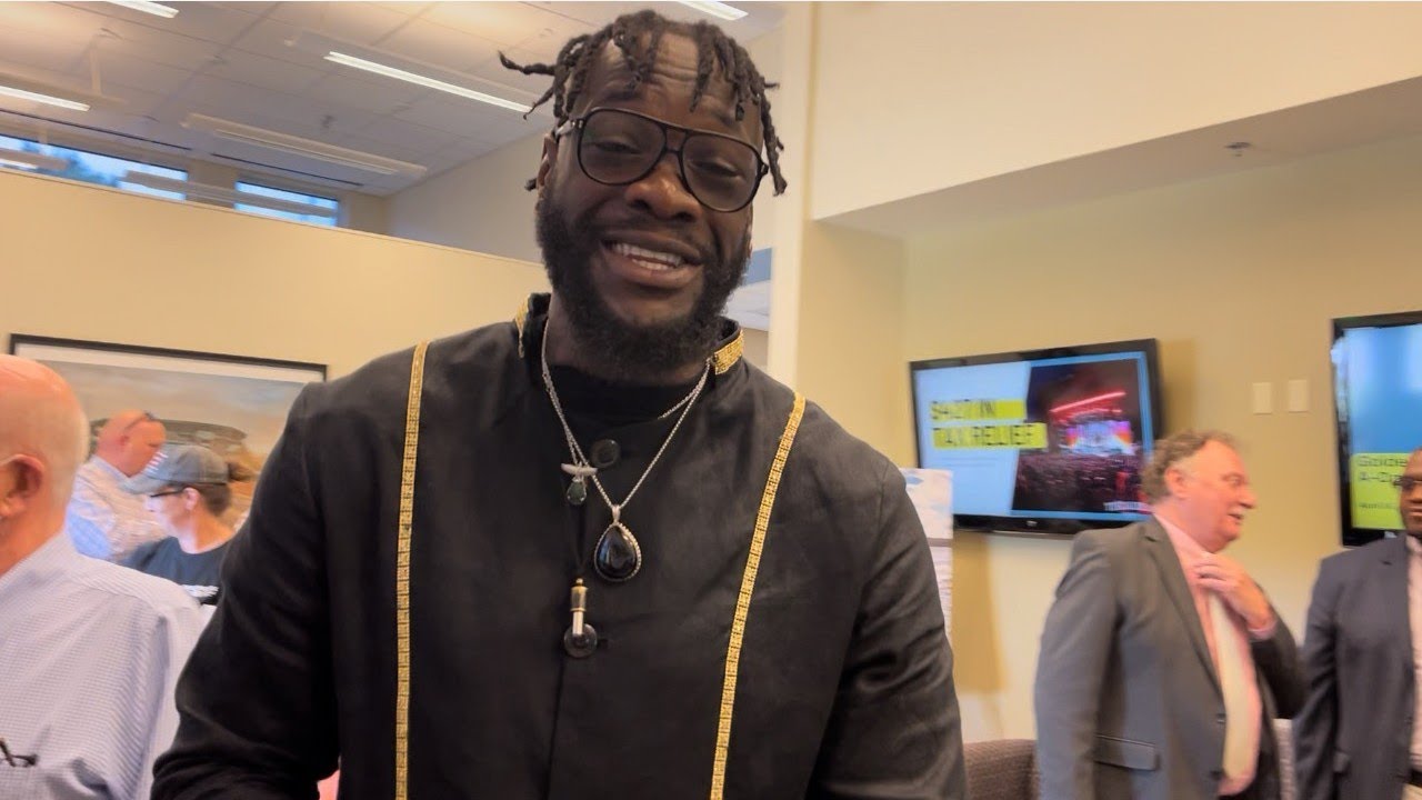 EXCLUSIVE: DEONTAY WILDER ARRIVAL FOR STATUE REVEAL IN ALABAMA - YouTube