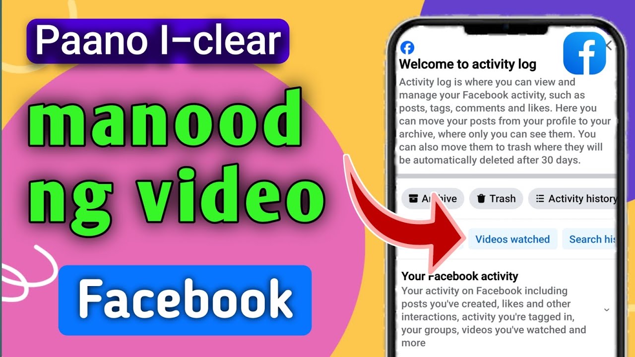 Paano I-clear ang History ng panonood ng video sa Facebook - YouTube