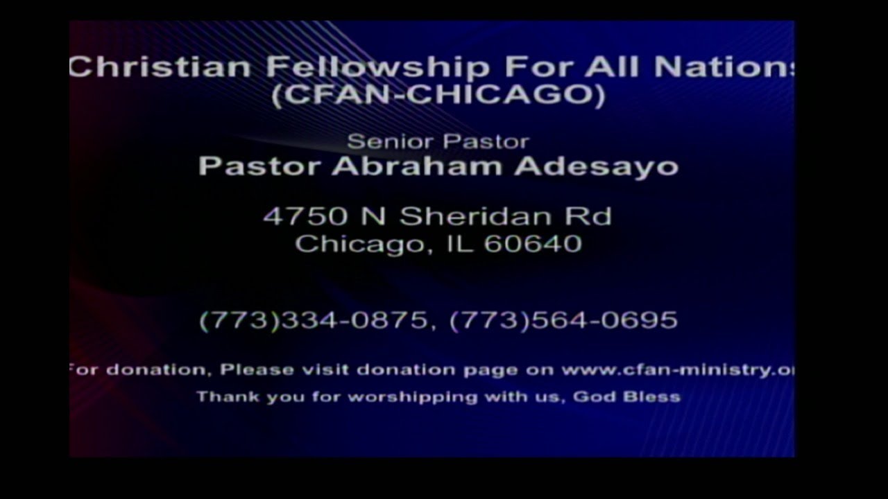 CFAN Chicago | 02/09/2021 I Bible Study | - YouTube