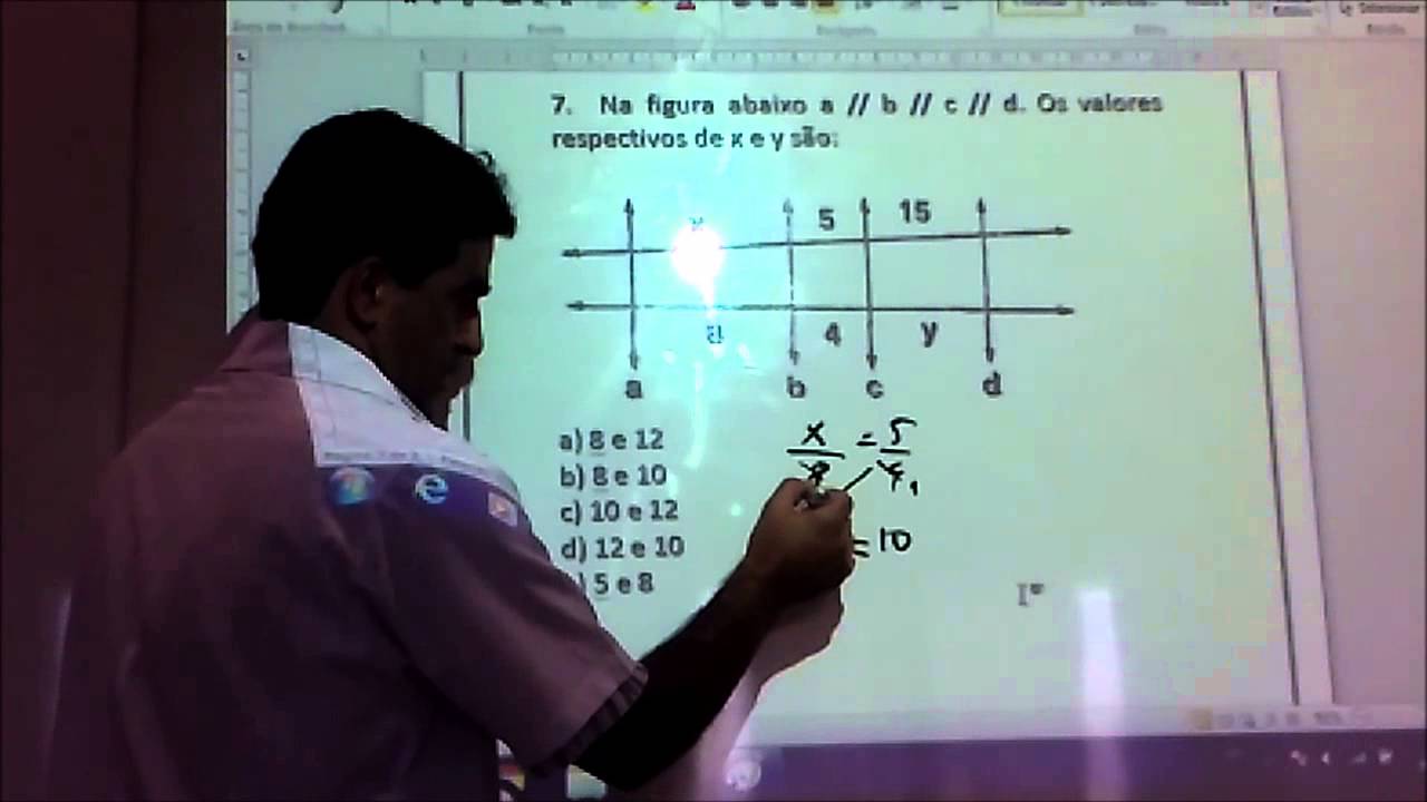Teorema De Tales Aula 35 Segmentos Proporcionais Youtube