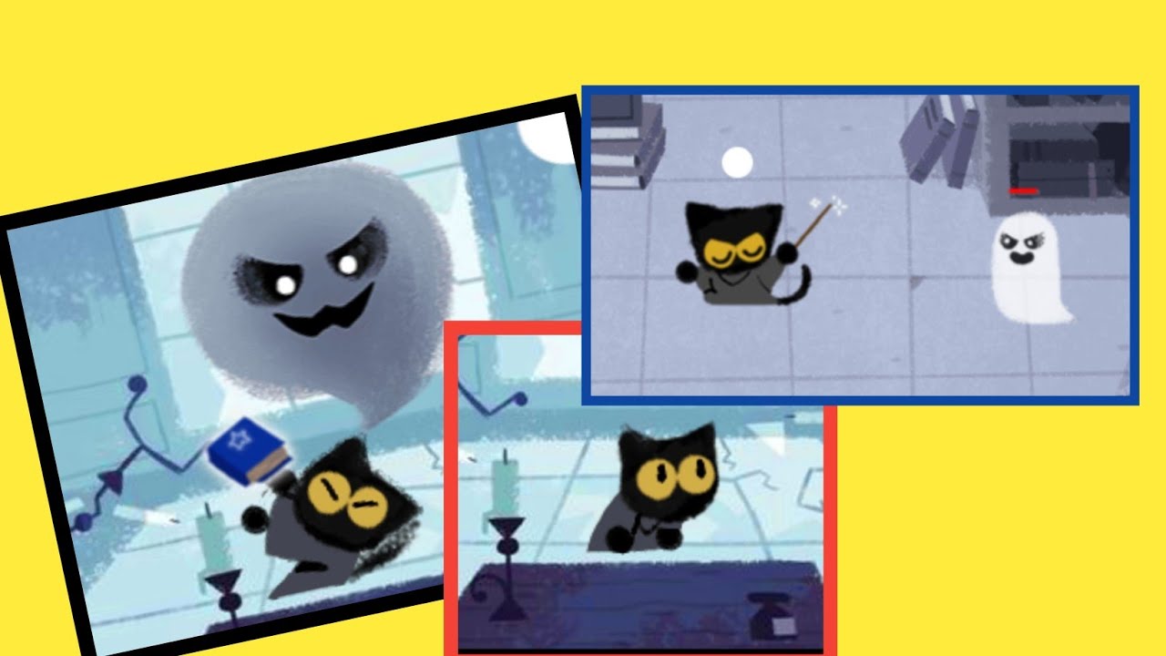 Black Cat VS Ghost | Google Doodle - YouTube