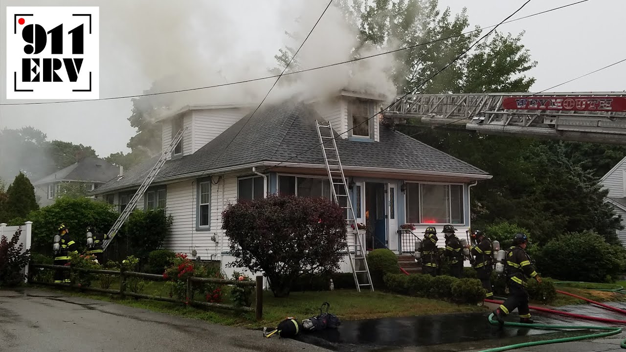 Lightning Strike Leads to Two-Alarm Weymouth Fire - YouTube