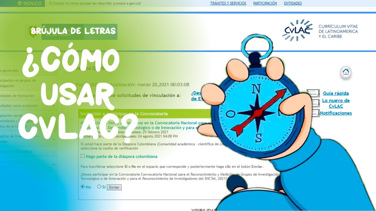 #MANUAL Aprende a usar #CvLAC - #MinCiencias - YouTube