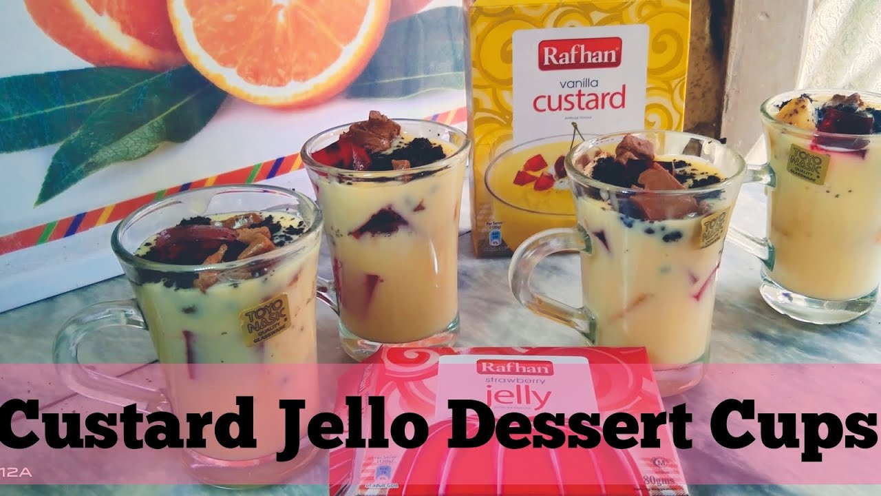 Custard Dessert Cups🤤| Rafhan Custard for Parties| Jelly and Custard ...