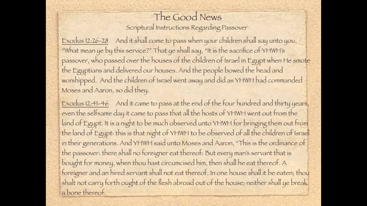 The Good News Pt. 3 (Passover vs. easter/ishtar/ashtoreth) - YouTube