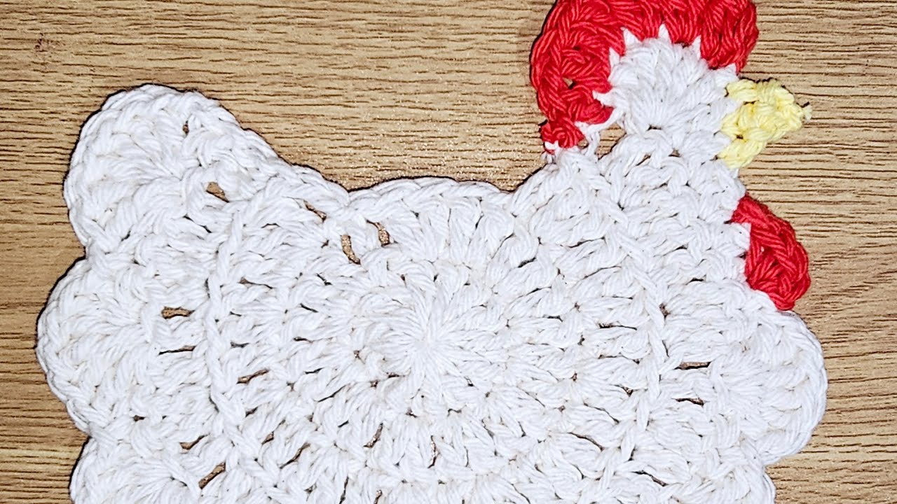 Crochet Chicken Dishcloth 🐔 - YouTube