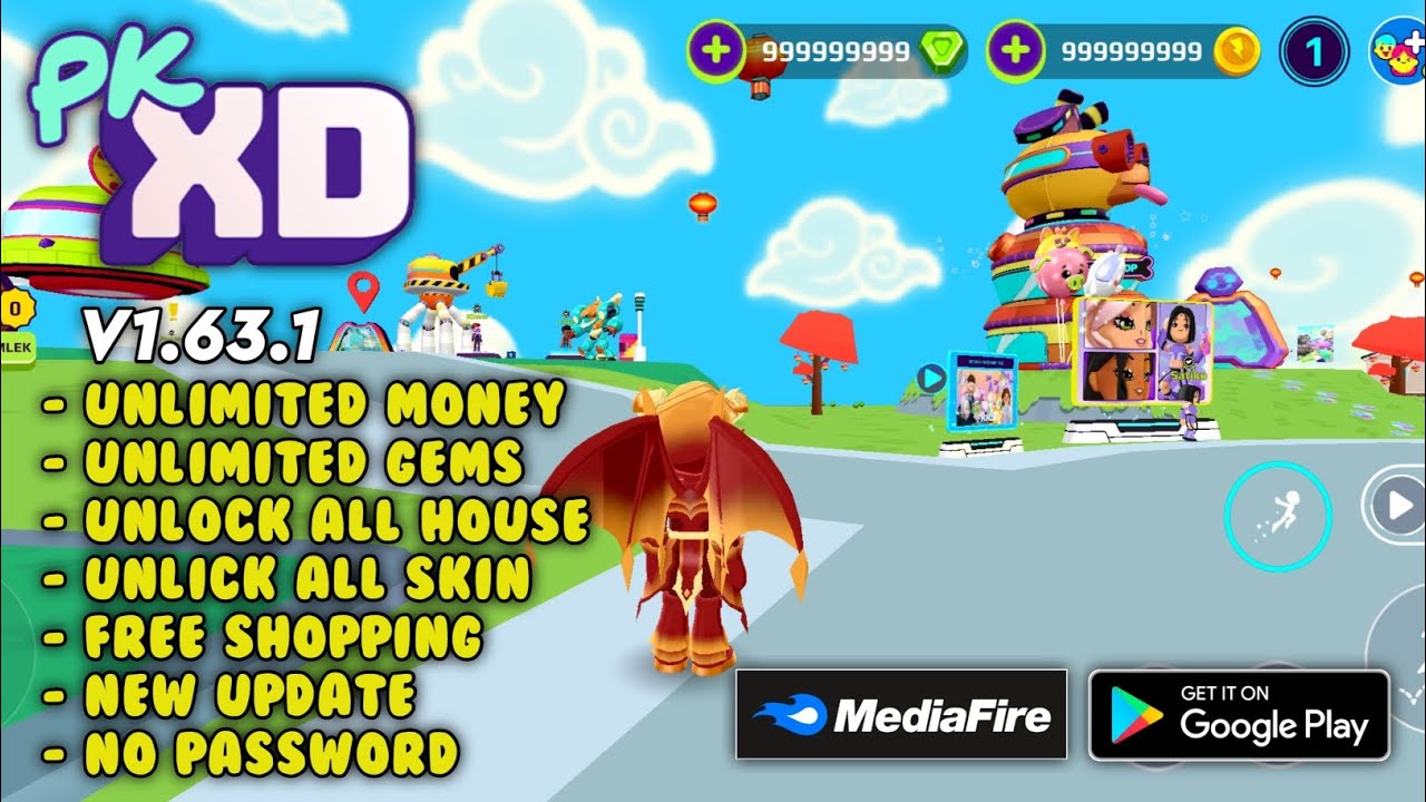 PK XD Mod Apk v1.63.1 New 2025 - Unlock All Skins & Unlimited Money ...