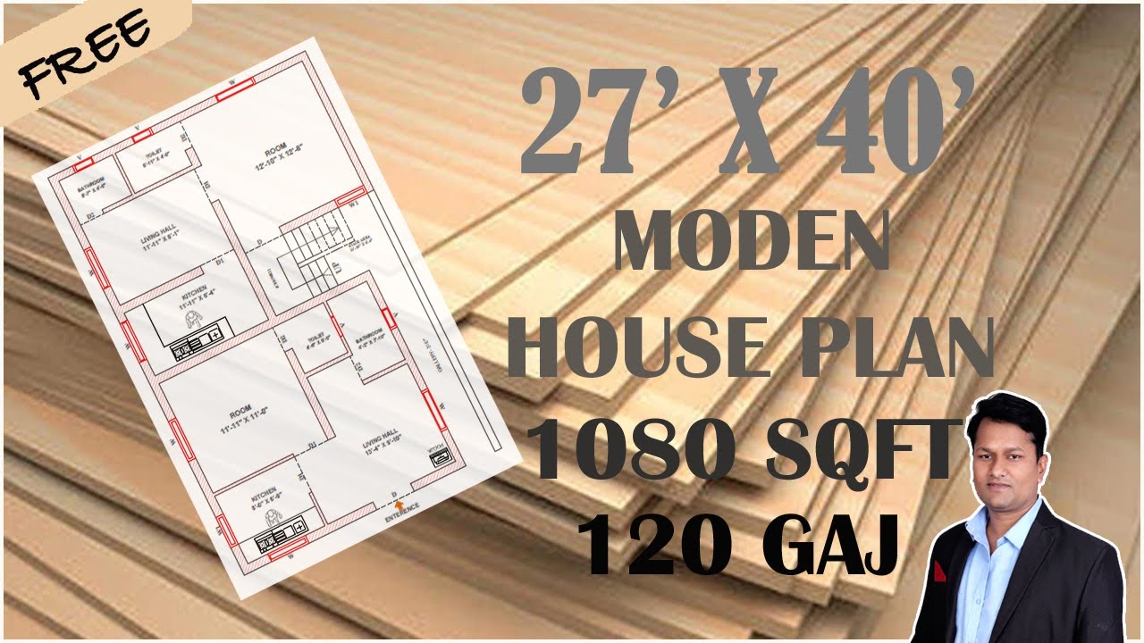 27’ X 40' House Plan l 1080 sqft l 120 Gaz | East Facing l Two Brother ...