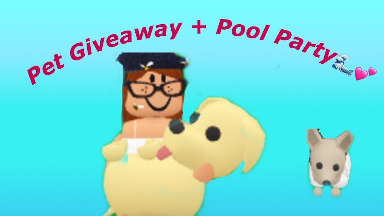 Giveaway + Pool Party! Adopt Me/Bloxburg - YouTube