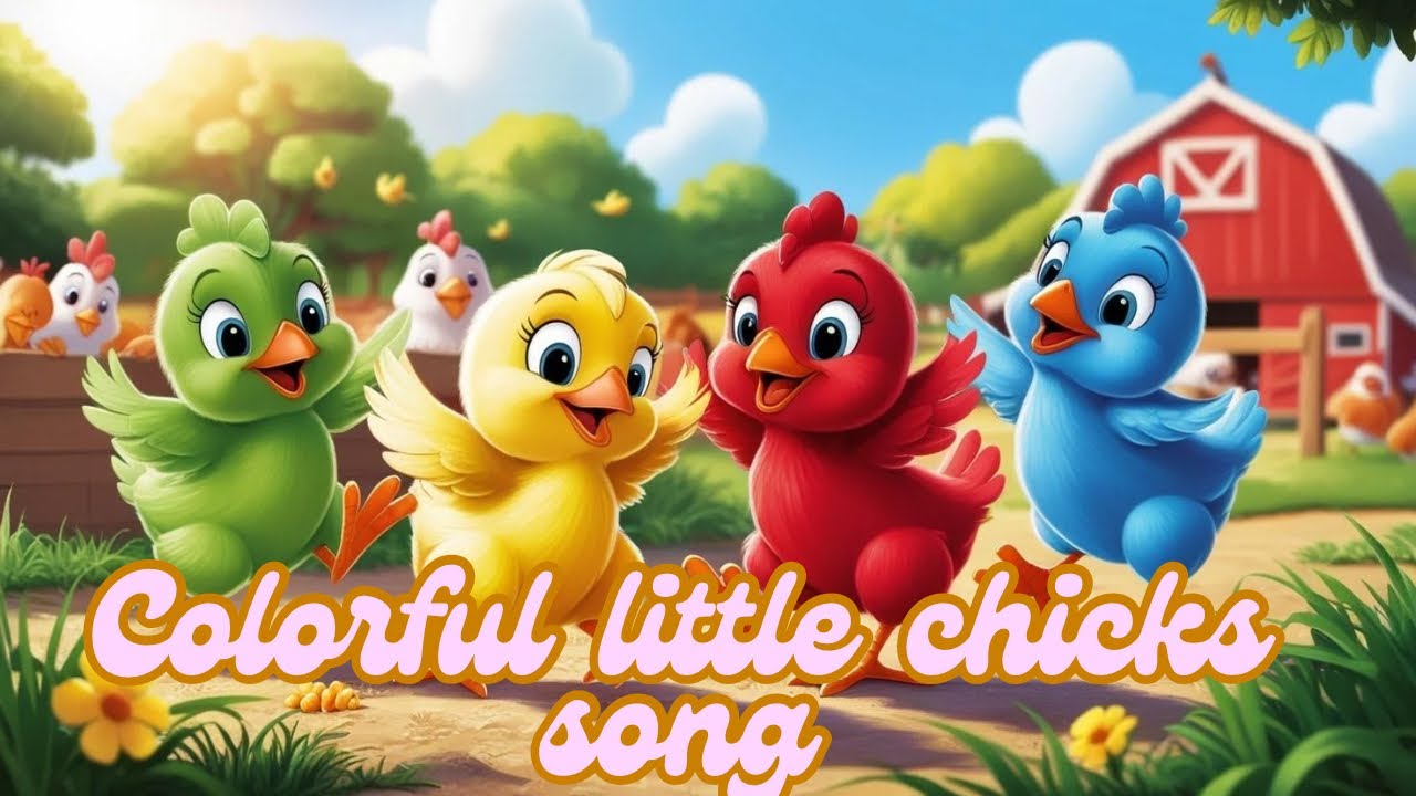 Little chicks song 🐥 | Color songs for kids 👧 | Kids rhyme | Pre-School ...