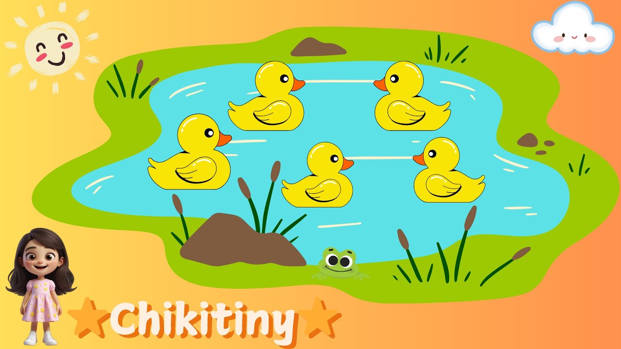 Cua Cua Mamá Pato y sus Patitos | Números del 1 al 5 | Canciones ...
