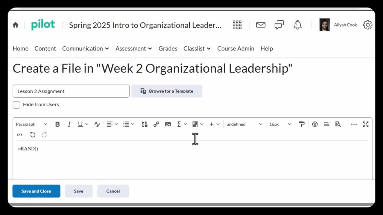 How to create content using HTML editor including images in D2L BrightSpace. IDL 7140 - YouTube
