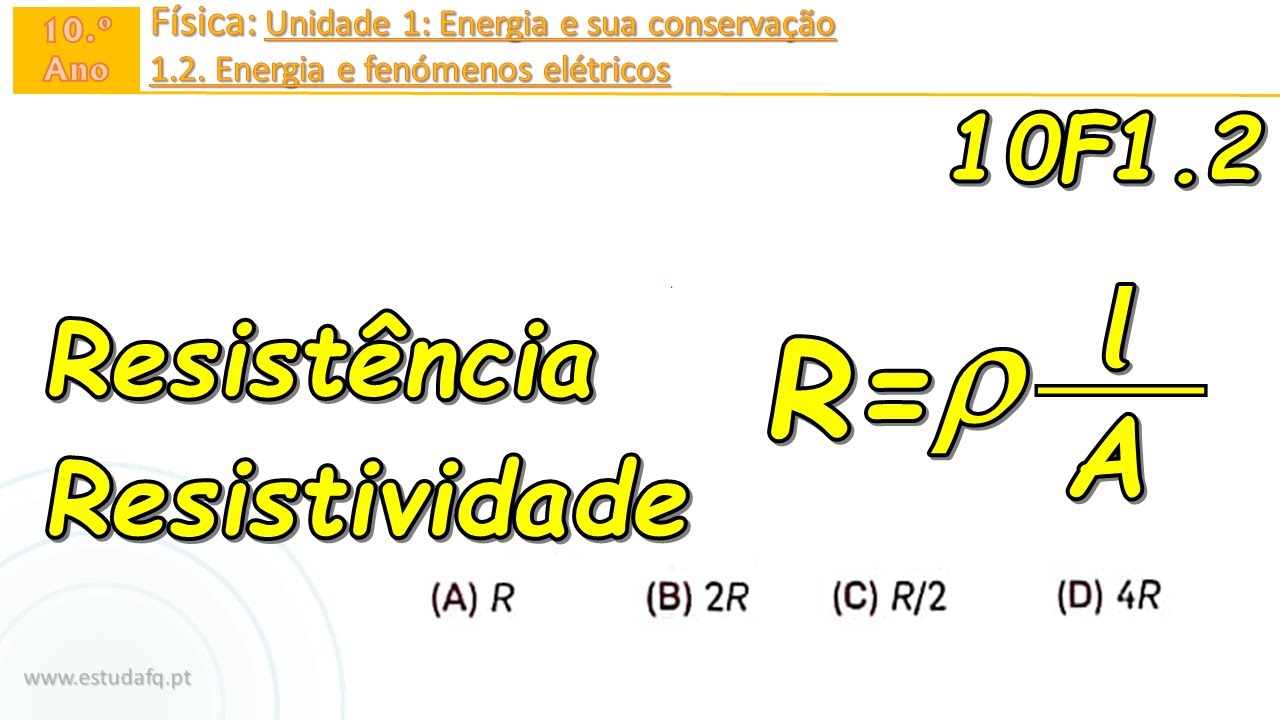 Como calcular a resistência e resistividade |10.º | F1.2 - YouTube