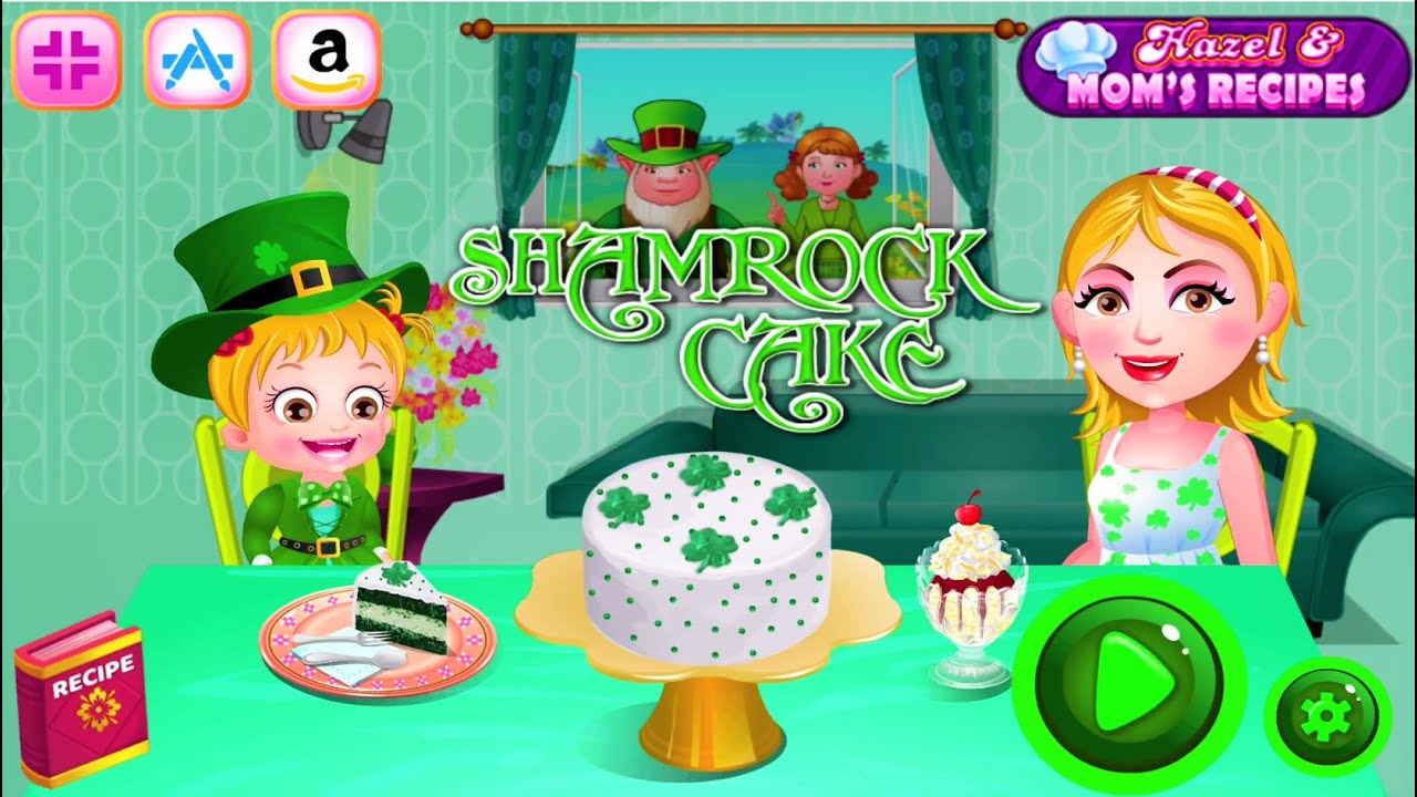 Baby Hazel Mom's Recipes Shamrock Cake #542 - YouTube