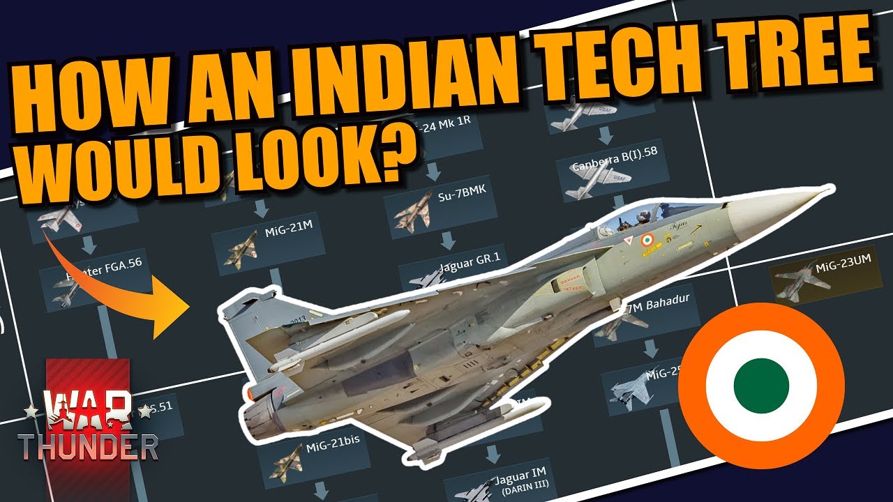 War Thunder - How would a possible INDIAN TECH TREE in AIRCRAFT look like IF ADDED? - YouTube