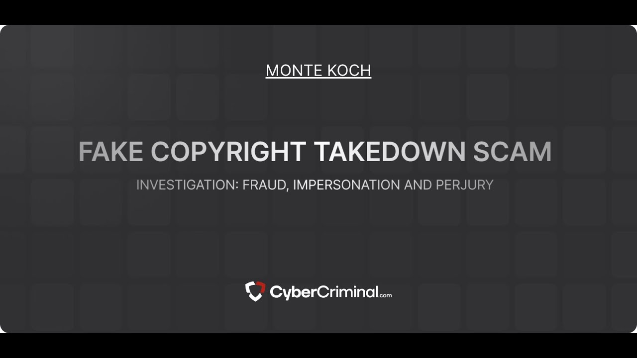 Monte Koch - Investigation for Fraud, Impersonation and Perjury – Fake ...