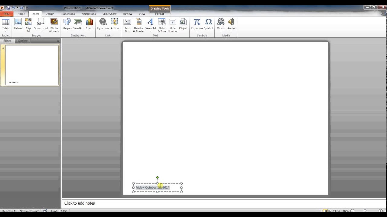 Insert Time And Date In PowerPoint Slides 2003 2007 2010 wmv YouTube Insert Time And Date In PowerPoint Slides 2003 2007 2010 wmv YouTube