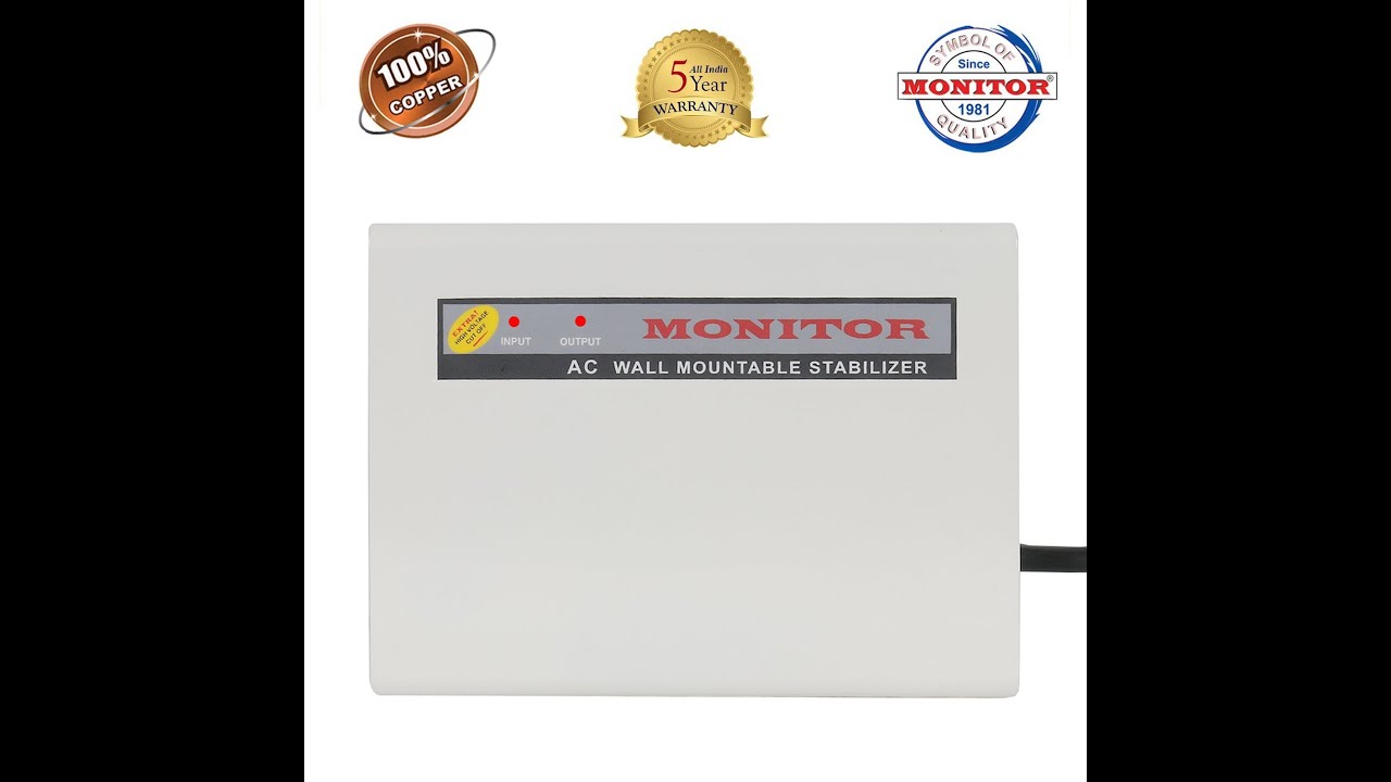 monitor stabilizer for 1.5 ton air condition - YouTube