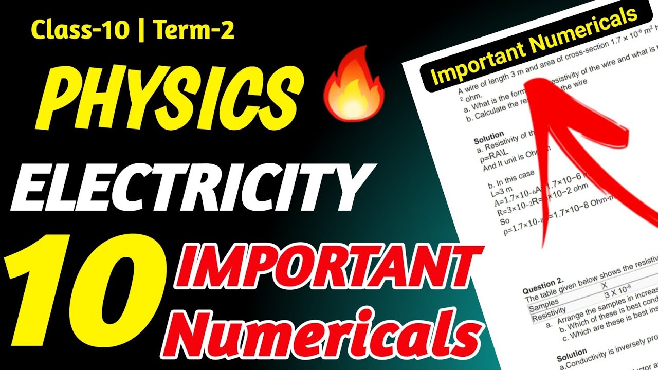 Top 10 Electricity Numericals Class 10 Electricity Class 10 Notes top-10-electricity-numericals-class-10-electricity-class-10-notes