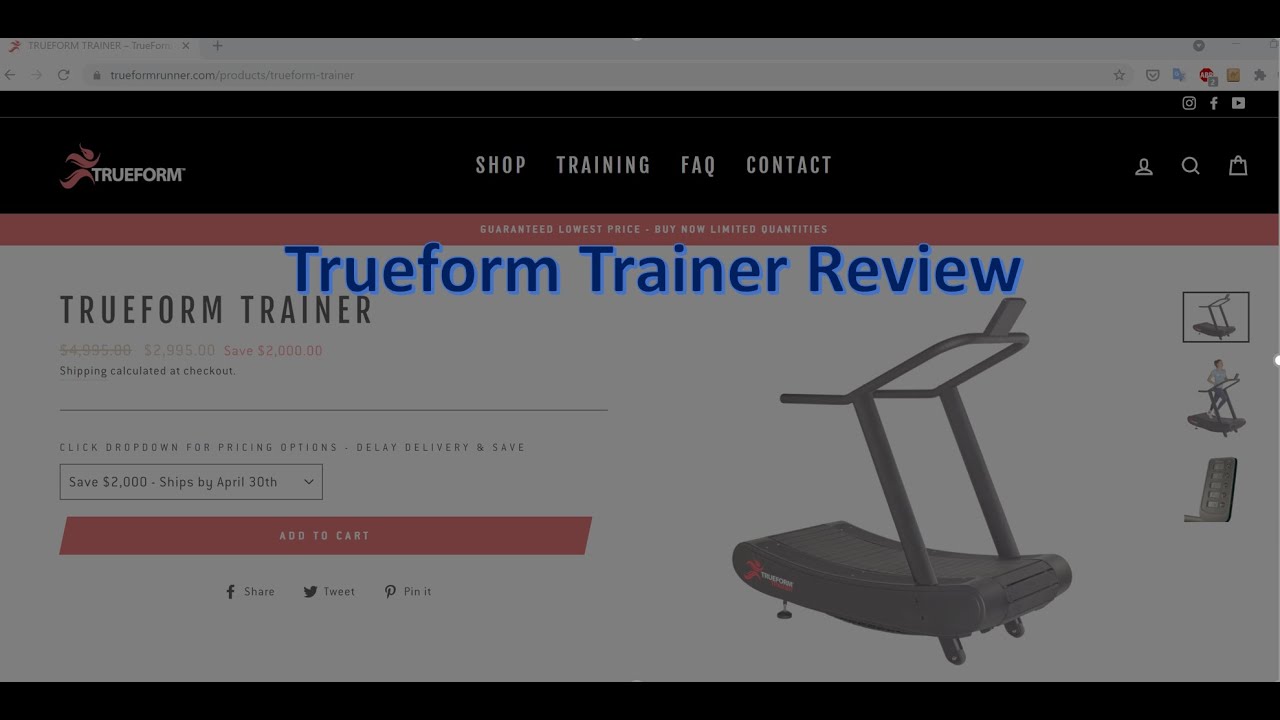 Runner's review of the TrueForm Trainer Curved Manual Treadmill - YouTube