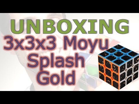 Apresentação do Cubo Mágico 3x3 Splash Gold da Moyu (unboxing) - YouTube