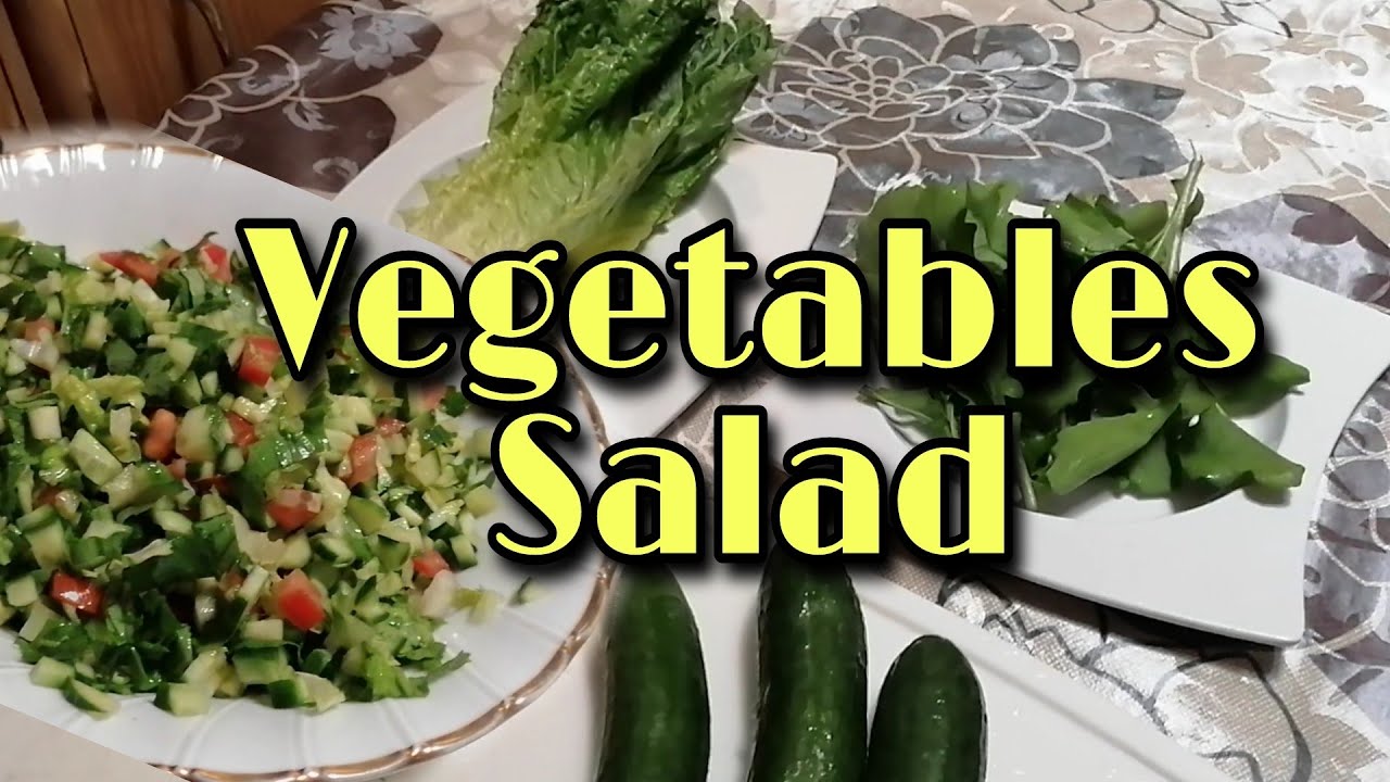 Vegetables Salad in Middle East || Simple Salad || Pinay in Saudi - YouTube