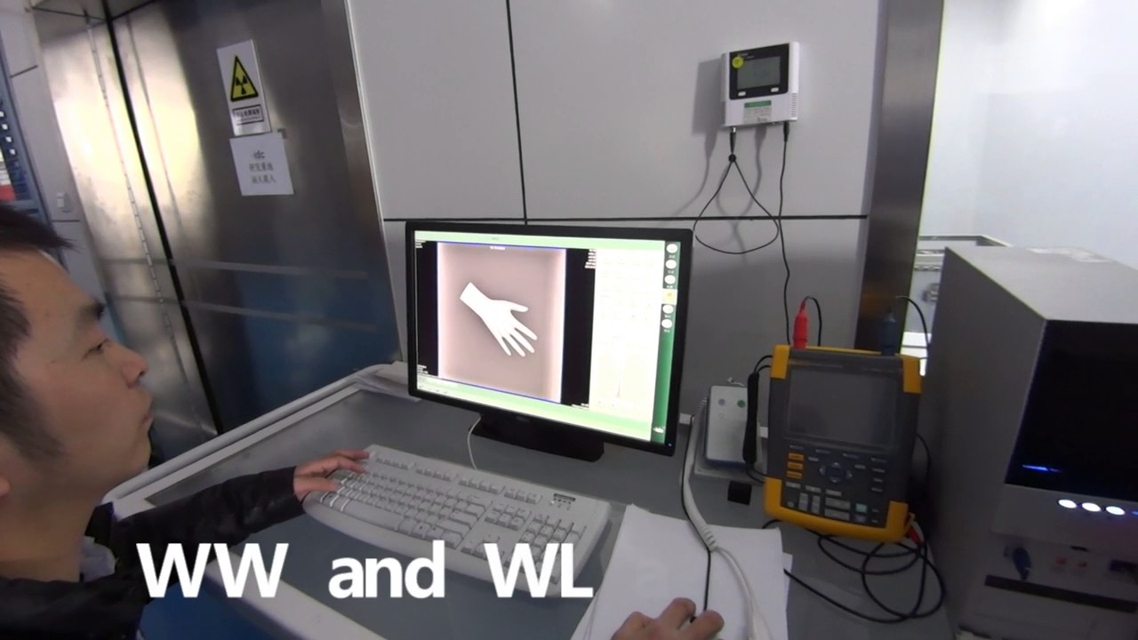 Wired Flat panel detector demonstration in IDC company R&D center ...