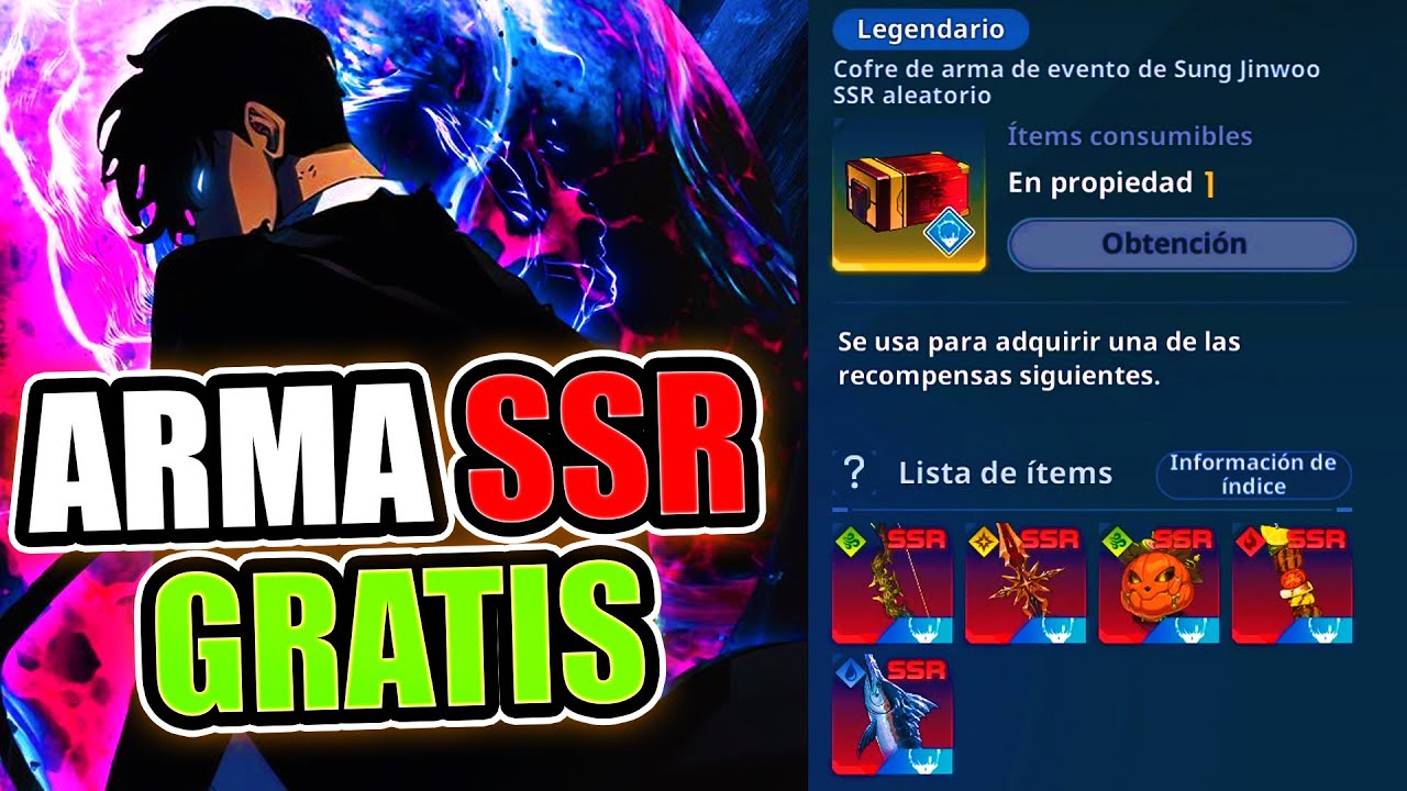 🎁 ¡NUEVA ARMA SSR GRATIS! Consíguela YA en Solo Leveling ARISE 🔥 - YouTube