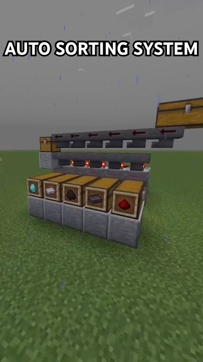 Auto sorting system Minecraft bedrock #bedrock #minecraft # ...