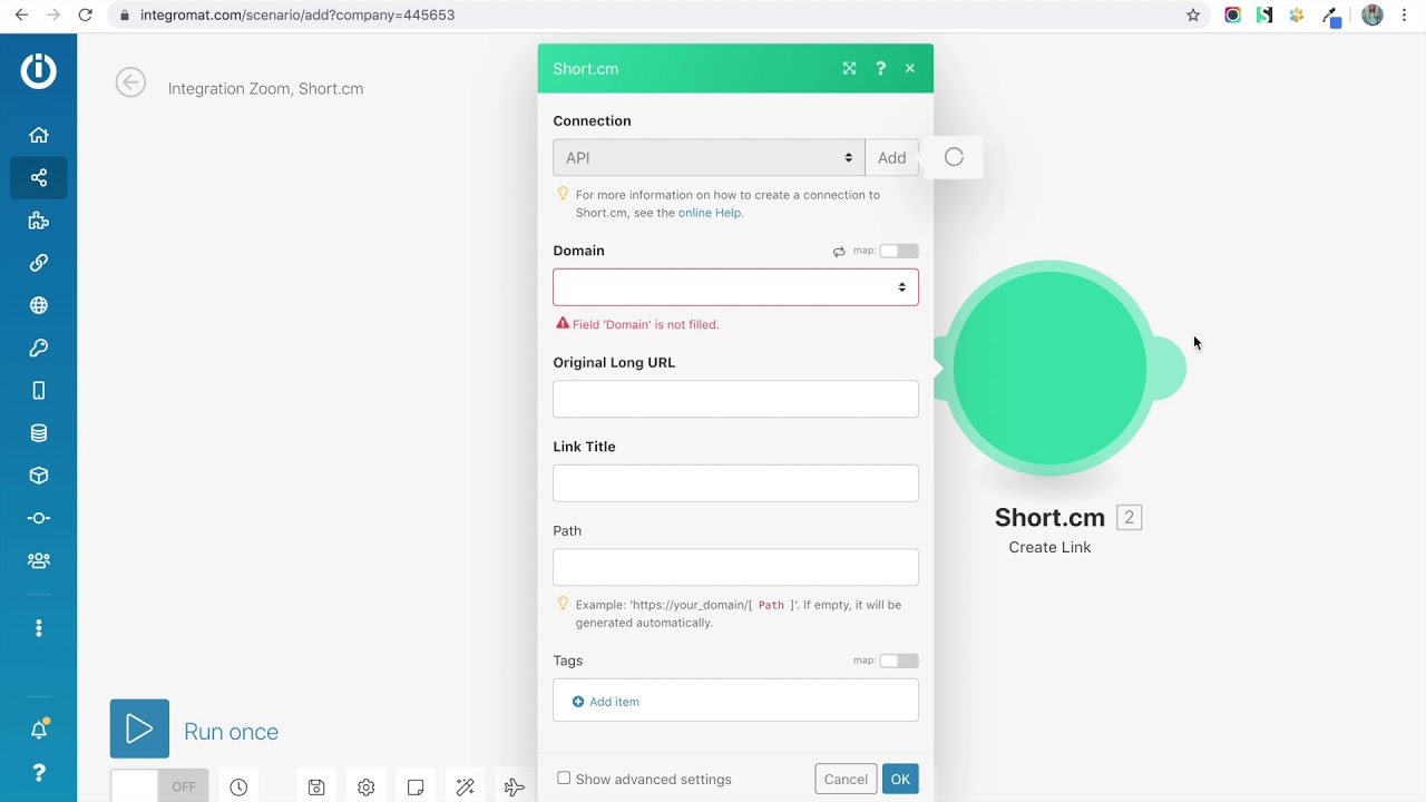 Short.io Integration with Zoom and Telegram Bot via Integromat - YouTube