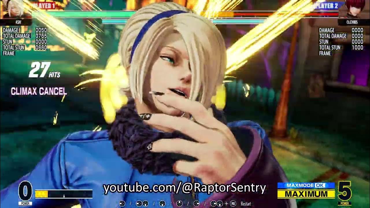 KOF XV Patch 2.42 Ash TOD 100% 37 Hit Corner Combo (Counter Hit j.CD Only, Mid Blue Max) - YouTube