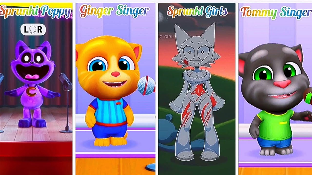 Sprunki Poppy Sprunki Girls Vs Tommy Ginger 🔥| Who is best? 🤣👌|Mega ...