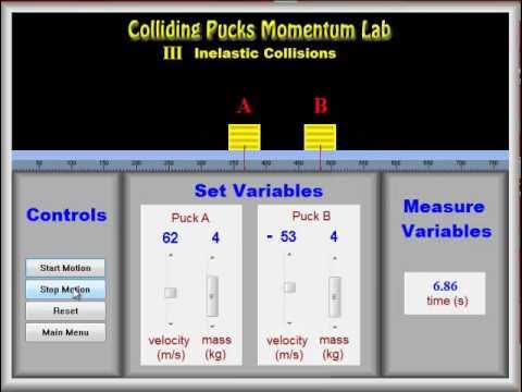 Physics - Momentum - Colliding Pucks Lab - YouTube