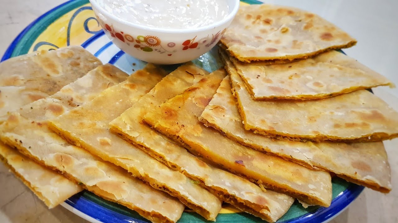 CHICKEN &CHEESE PARATHA |LEFTOVER CHICKEN| - YouTube