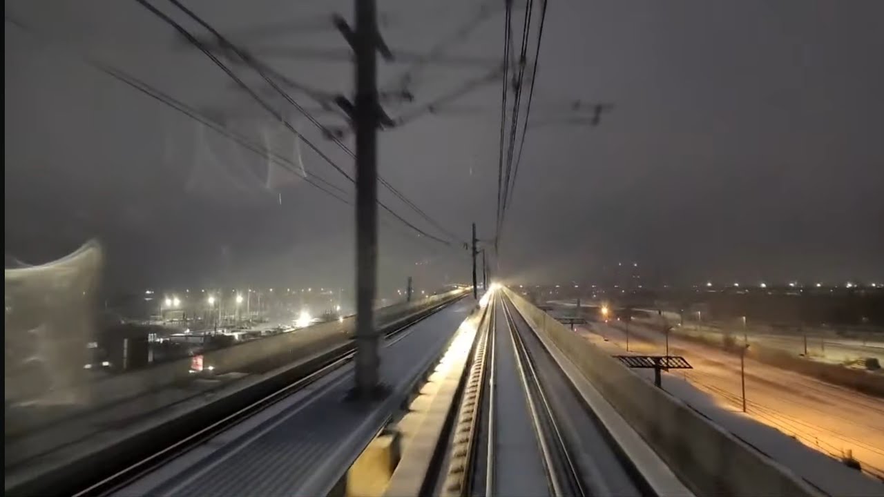 LIVE REM ride in a snow storm! My first REM ride during a snow storm ️ ...